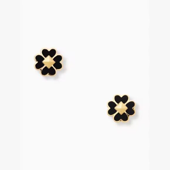 kate spade | Jewelry | Kate Spade Black Spades Studs Enamel Studsnwt ...